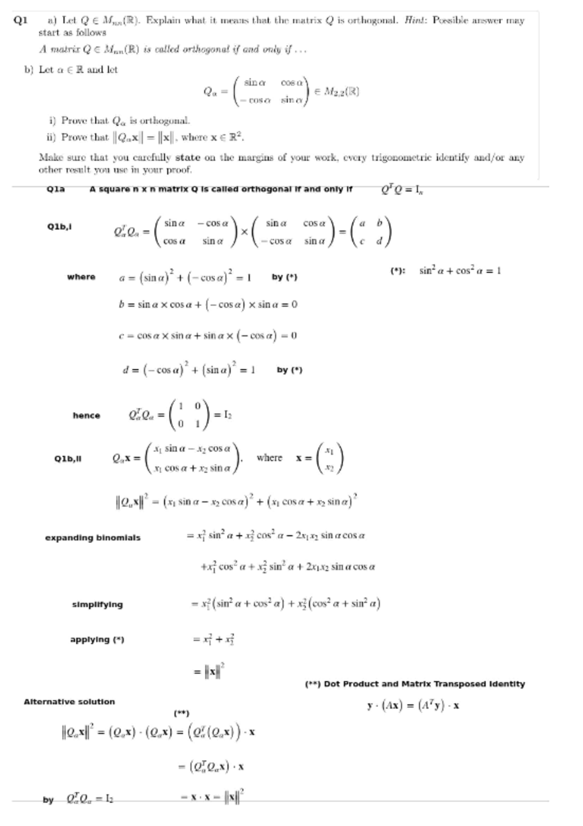 Test 3A 2020 solutions - MATH2501 - Studocu