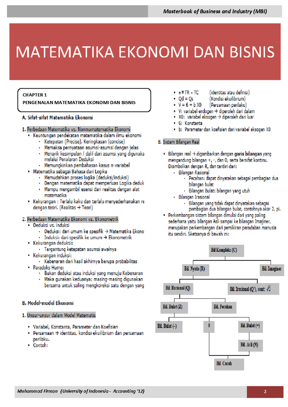 MBI: Chapter 1 - Introduction to Economics and Business Mathematics ...