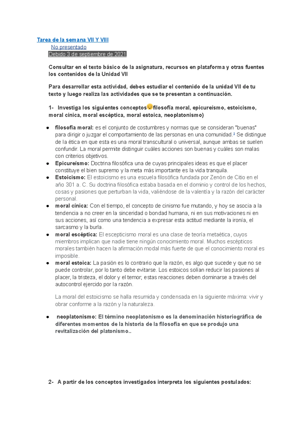 Ejercicio de autoevaluación Revisión del intentoddd - Comenzado el ...