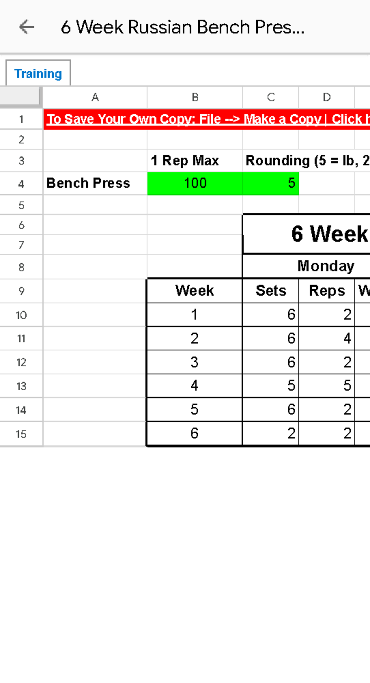 Russian bench prog - KINE 4600 - To Save Your Own Copy: File -> Make a ...