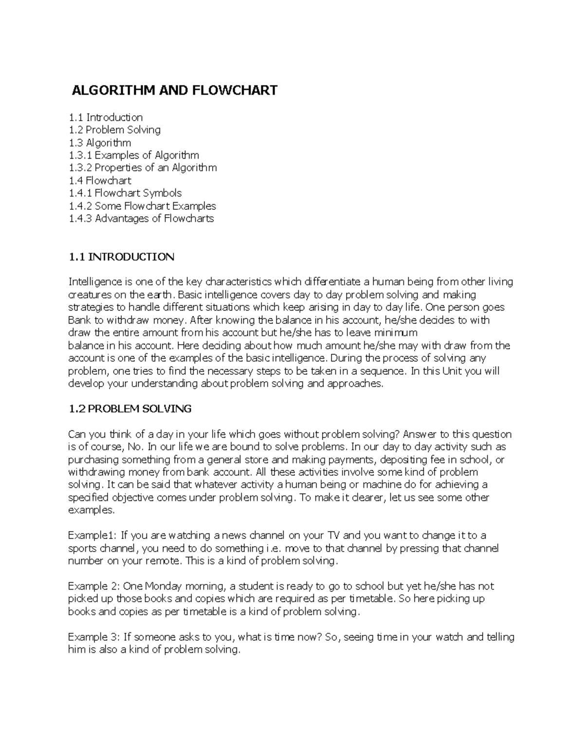 Algorithm & Flowchart Fundamentals: Concepts & Examples - Studocu