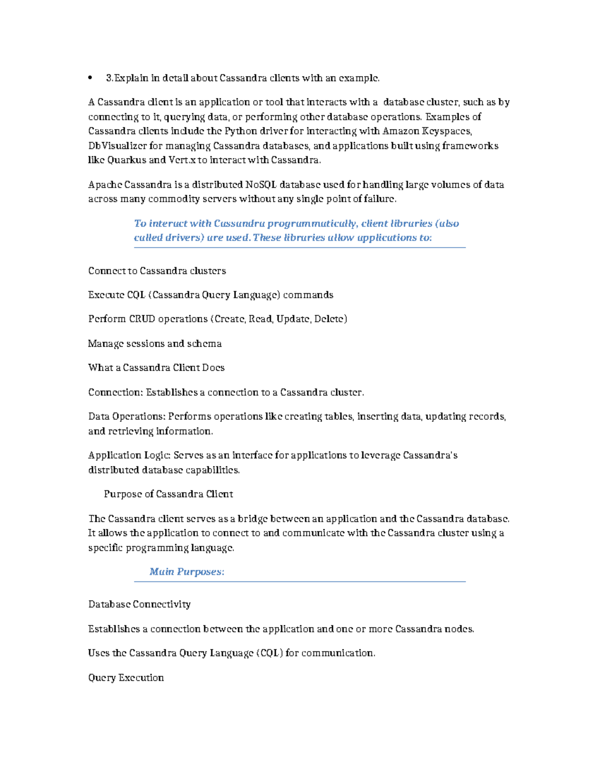 BDA-IAT1-QA: In-Depth Analysis of Cassandra Clients and Their Functions ...