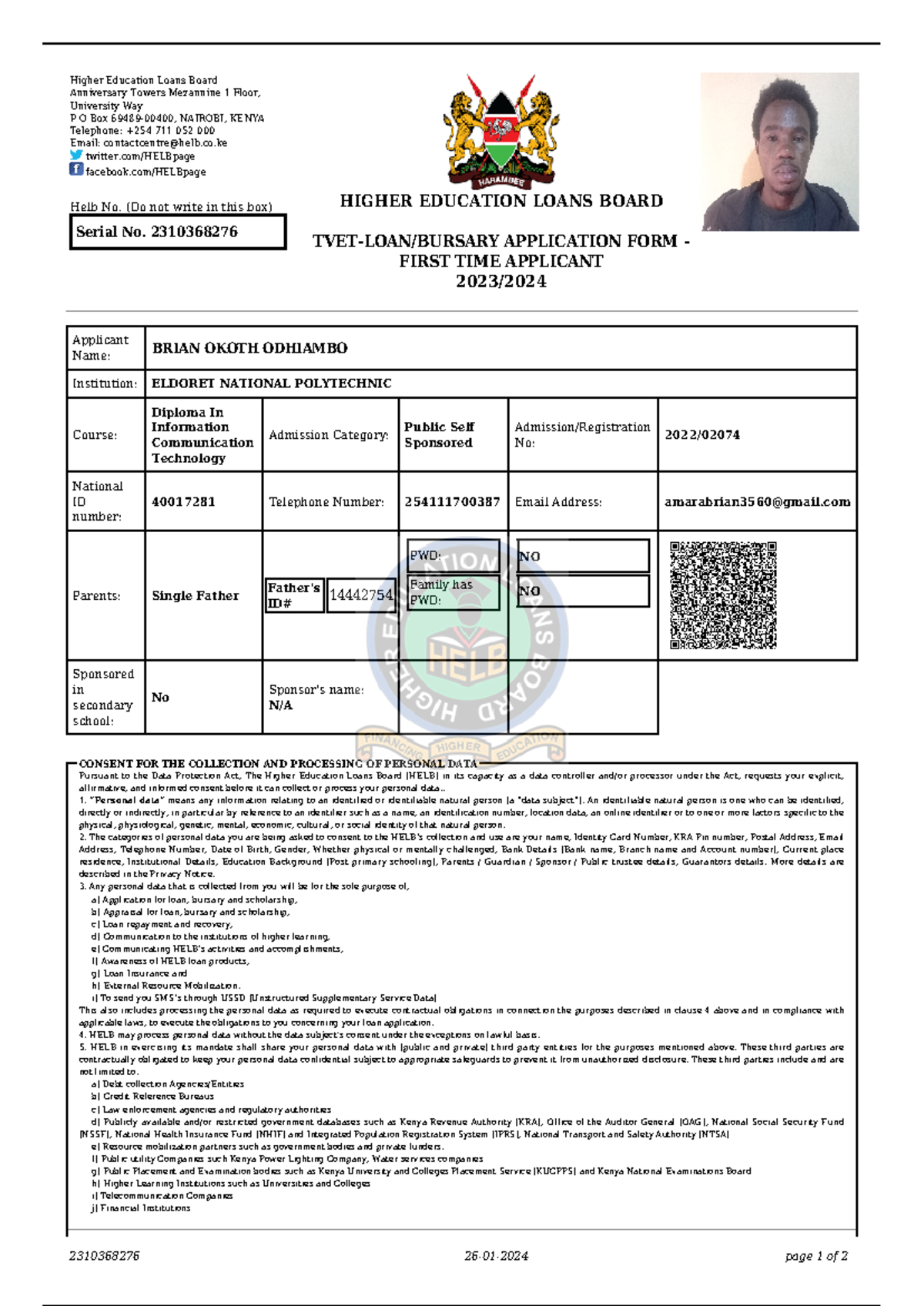 2310368276 40017281 - HELB Loan/Bursary Application Form Guide - Studocu