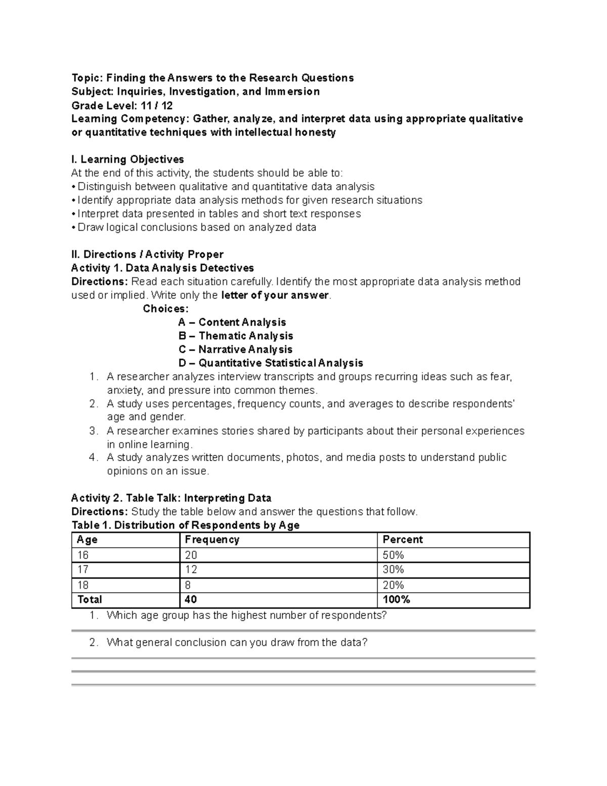 020526 III - Data Analysis Techniques and Interpretation Activities ...