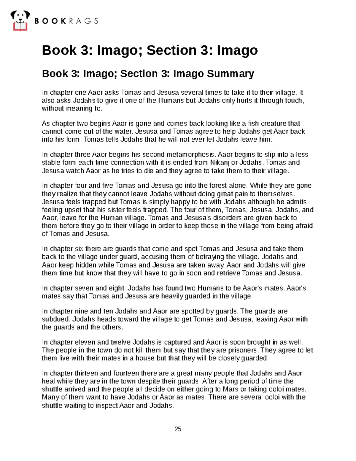 Liliths-brood-studyguide 25 - Book 3: Imago; Section 3: Imago Book 3 ...