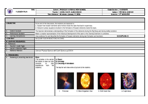 Digestive System Lesson Plan ELEM - Lesson Plan (LP) DLP No.:1 Learning ...