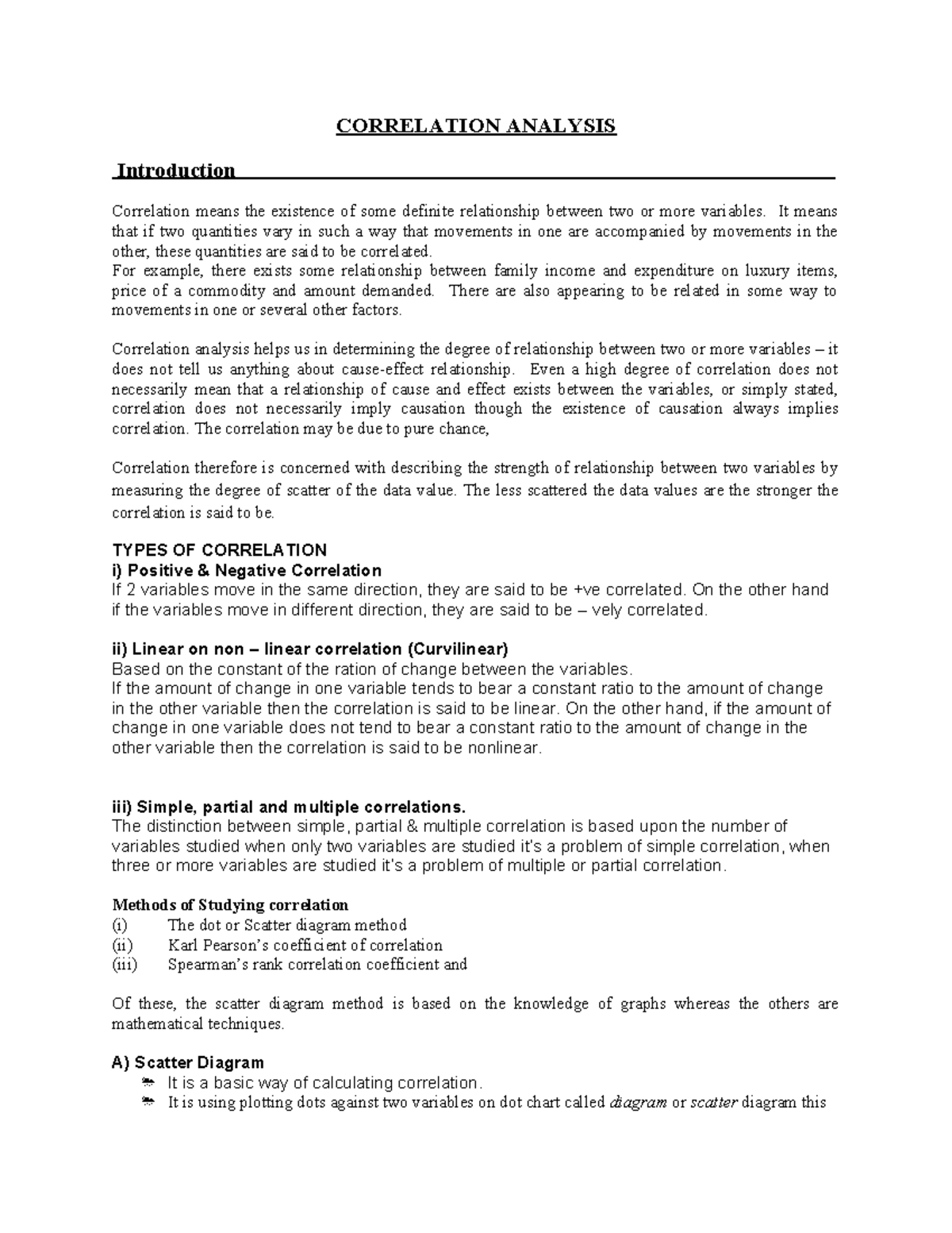 Correlation Analysis - QT 101 Lecture Notes - Studocu