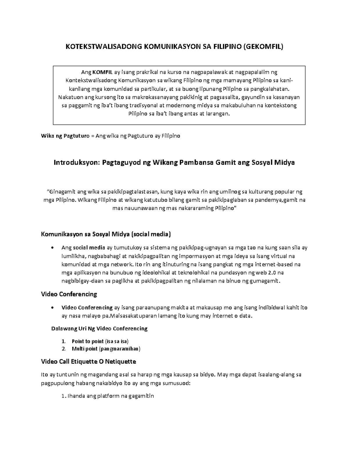 Performance TASK - filipino - PERFORMANCE TASK RUBRIK SA PAGMAMARKA PAMANTAYAN 5 3 1 Nilalaman ...