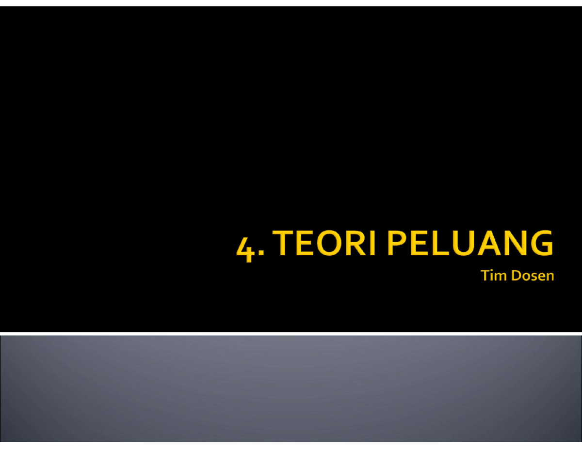 Teori Peluang dan Permutasi: Slide Pembelajaran Matematika - Studocu