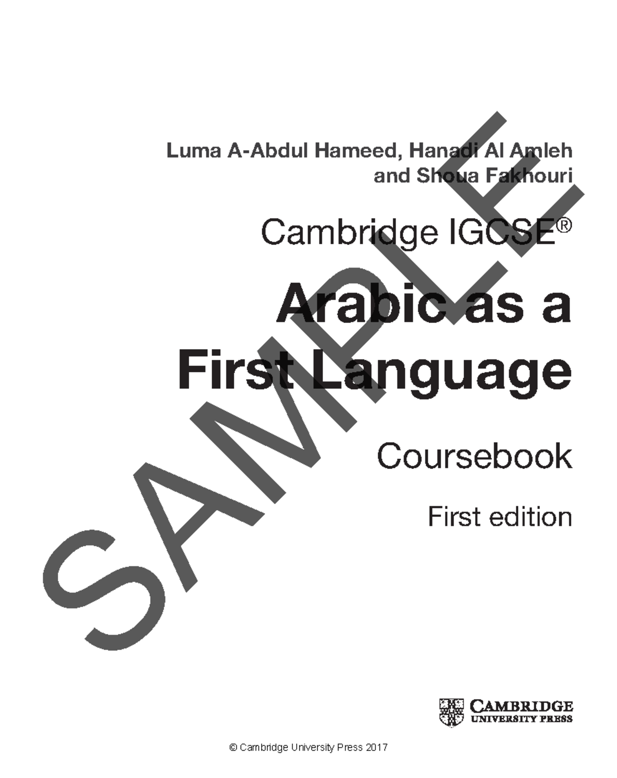 Cambridge IGCSE Arabic as a First Language - Sample Document - Studocu