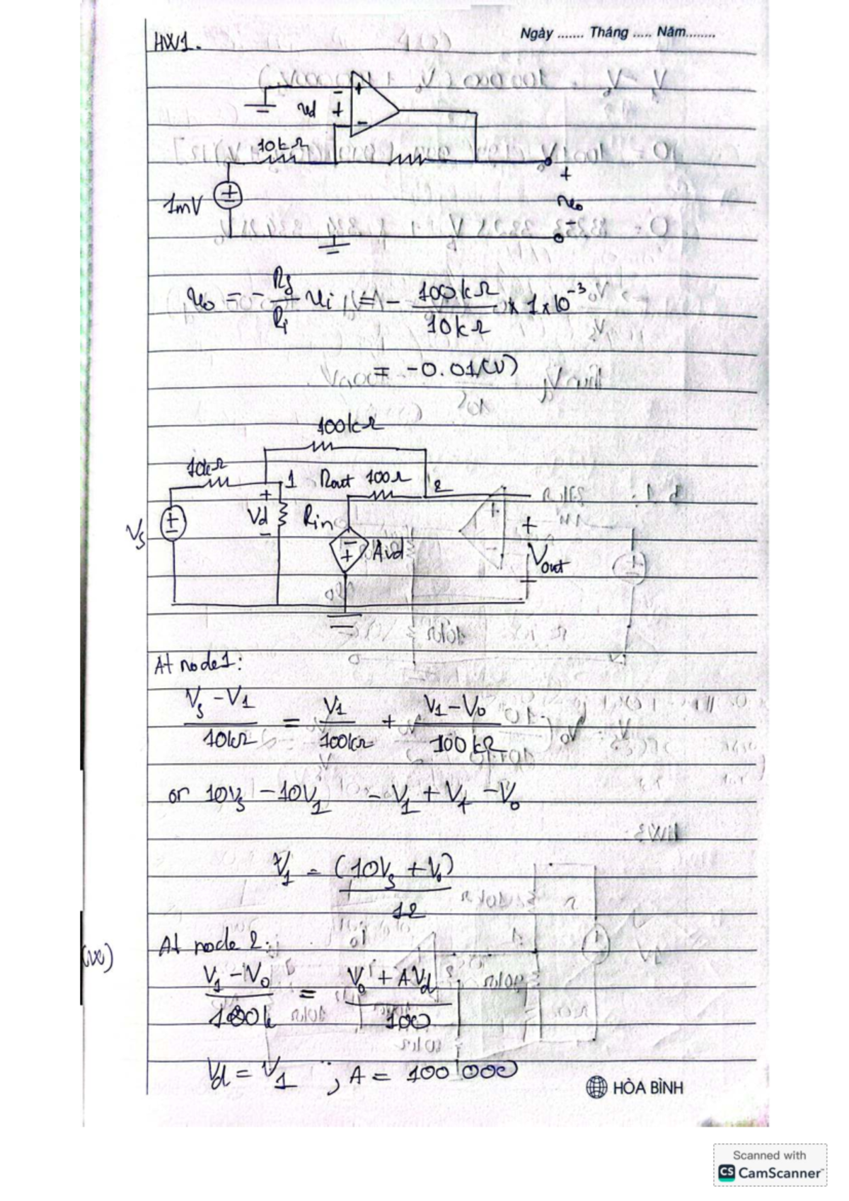 HW1: Circuit Analysis and Node Voltage Method Solutions - Studocu