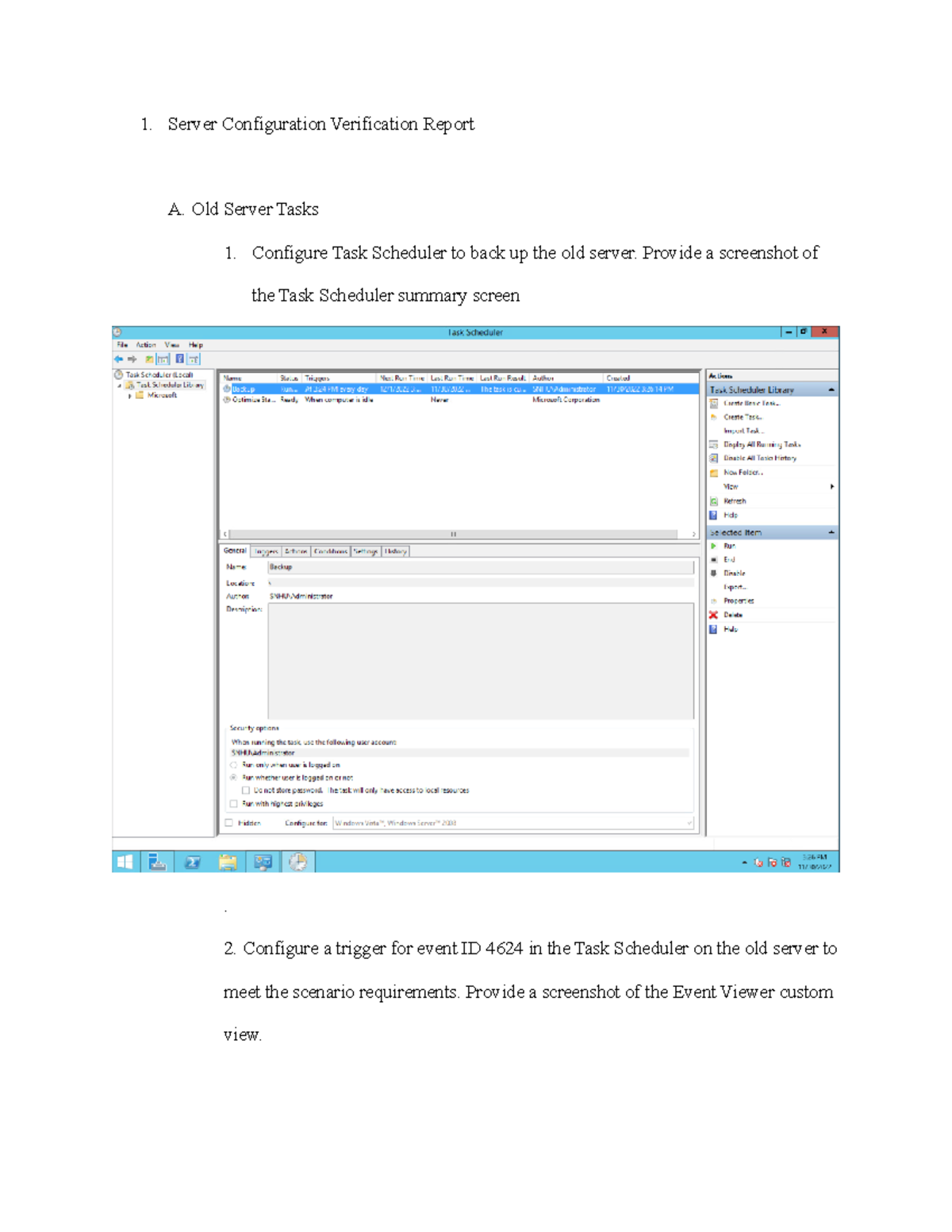 CYB 230 Project Two: Server Configuration Verification Report - Studocu
