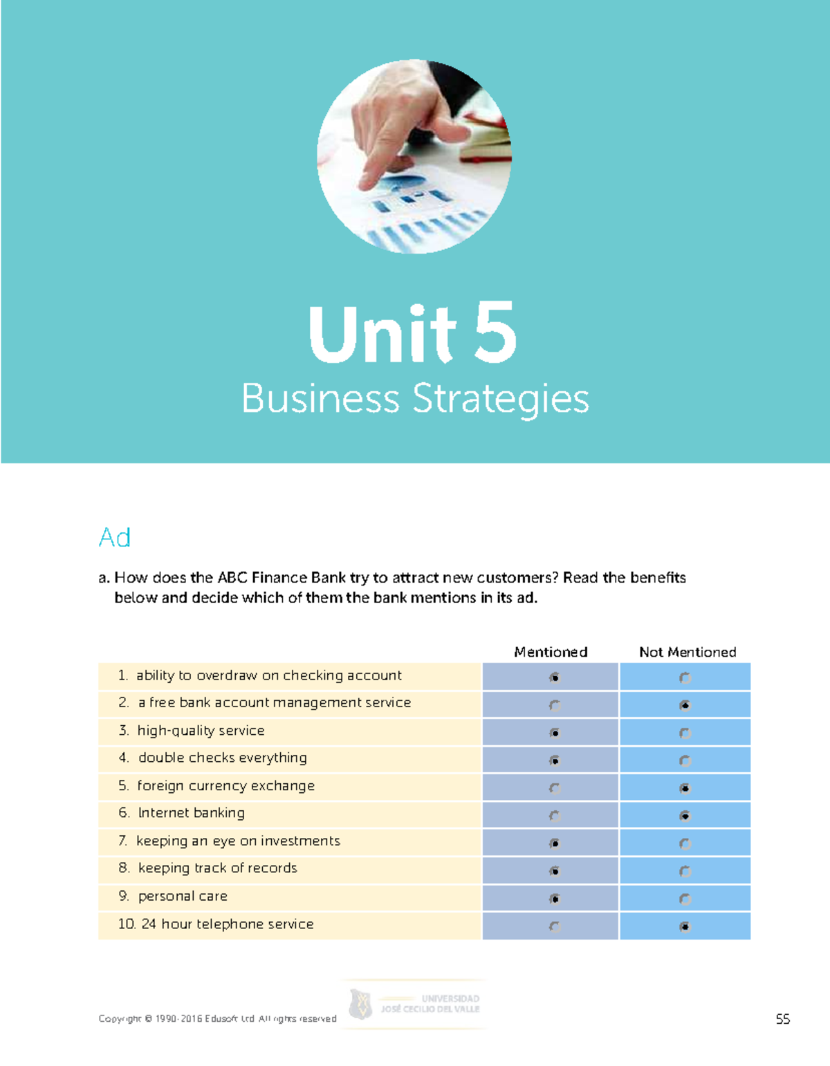 Business Strategies Workbook: Unit 5 Overview and Exercises - Studocu