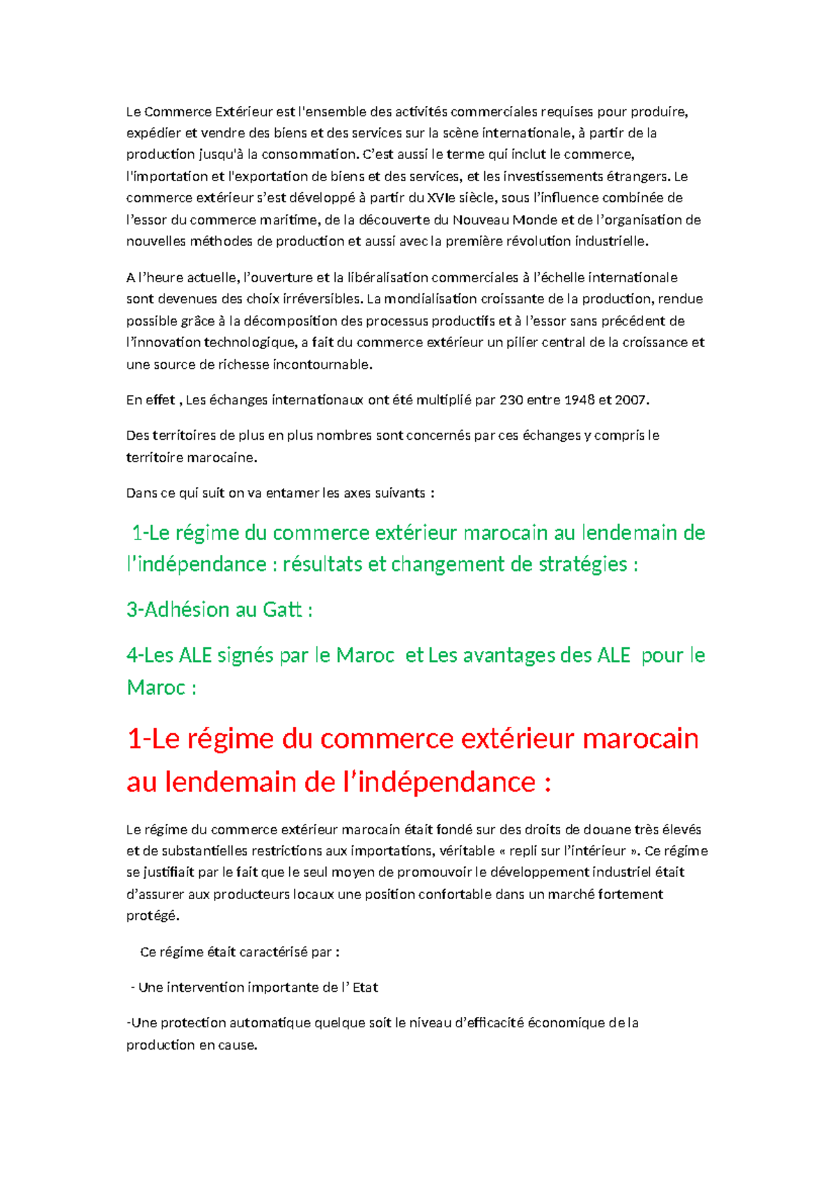 Le Commerce Extérieur Marocain : Histoire, Régime et Accords (CE-2023 ...
