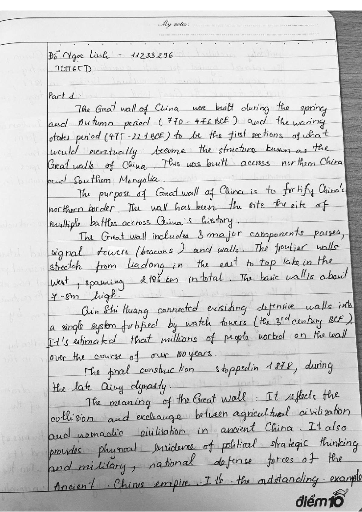 Midterm test 1 2024 - My notes: Do Ngoc linh 11233296 TCTT6ED Part 1 ...