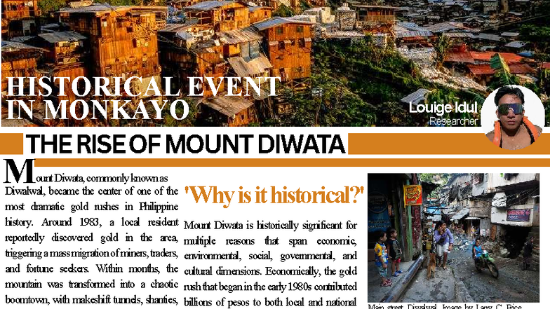 HIST 101: The Gold Rush of Mount Diwata in Monkayo - Studocu