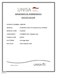 PAR1501 - Unisa - Paralegal studies - Studocu
