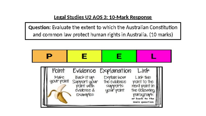 Legal Studies U2 AOS 3: Evaluating Human Rights Protection in Australia ...