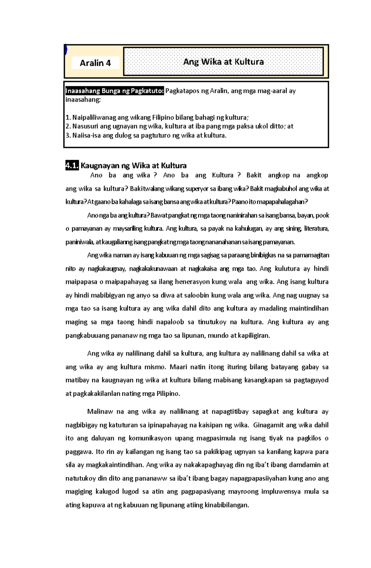 Q2 Filipino 9 Module 3 - Filipino Ikalawang Markahan Sariling Linangan ...