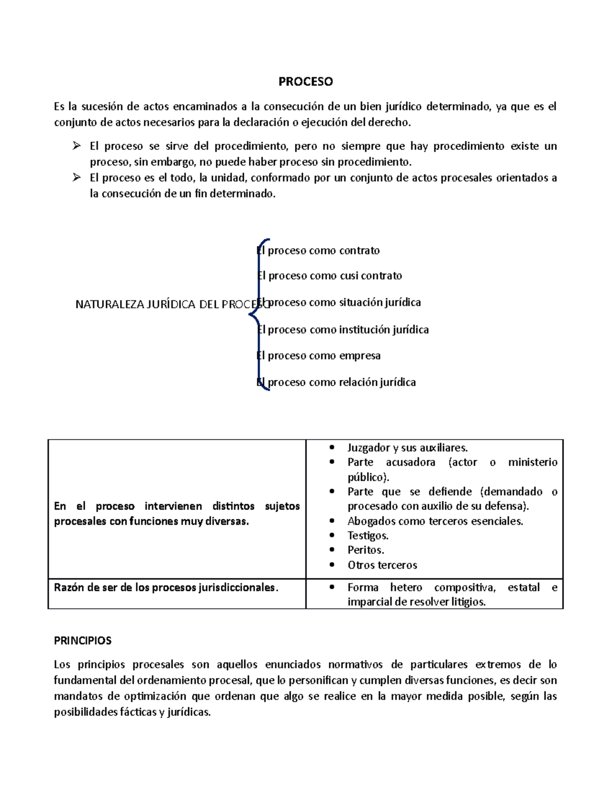 Proceso - Naturaleza Jurídica y Fuentes del Derecho Procesal (Resumen ...