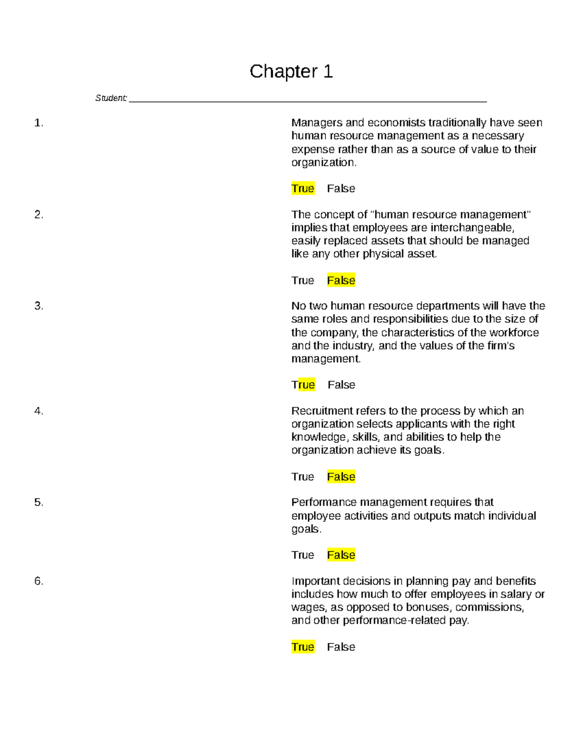 MOS 1021 Chapter 1 Practice Test with Answers - Chapter 1 Student ...