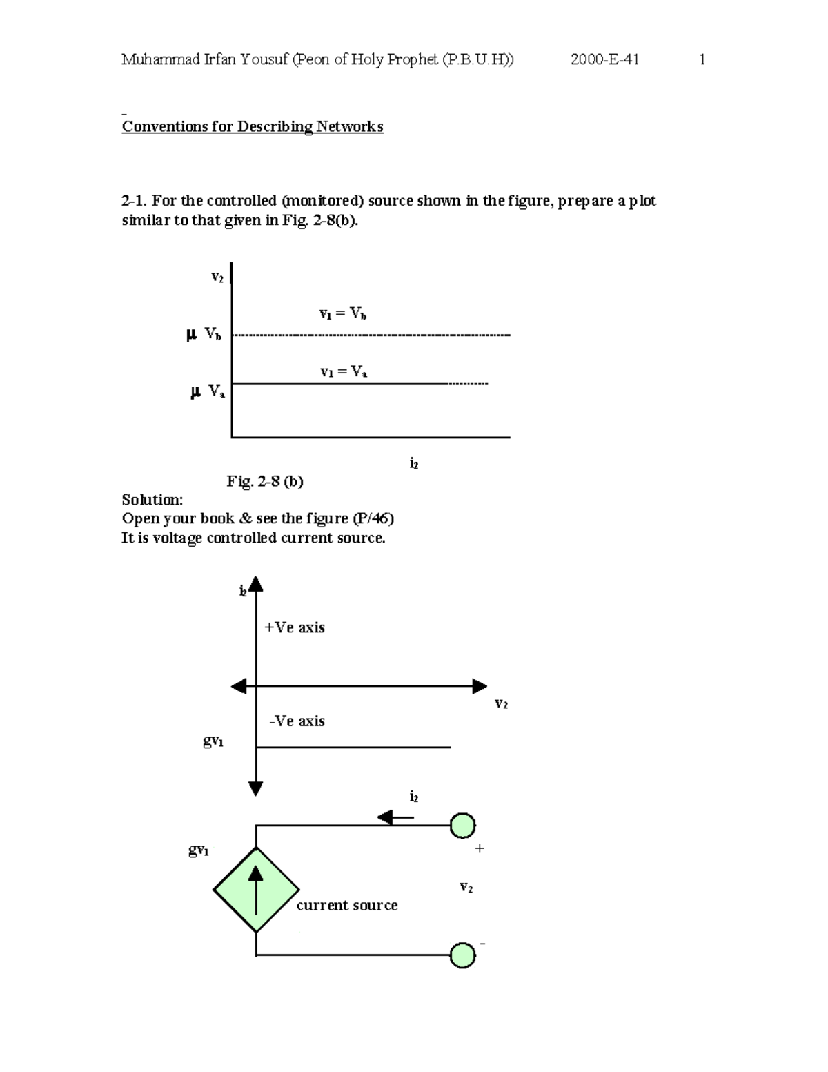 Solution of Network Analysis - Van Valkenburg: Chapters 1 to 4 Notes ...