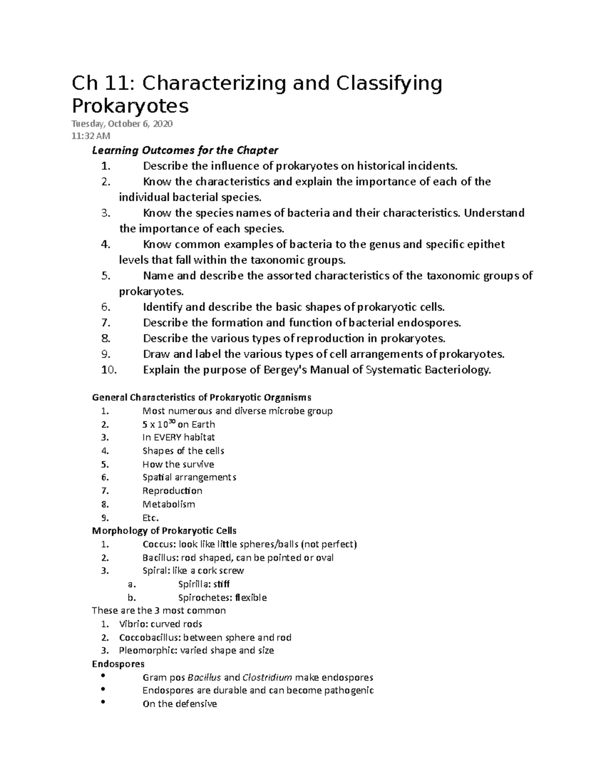Ch 11 Characterizing and Classifying Prokaryotes - Ch 11 ...