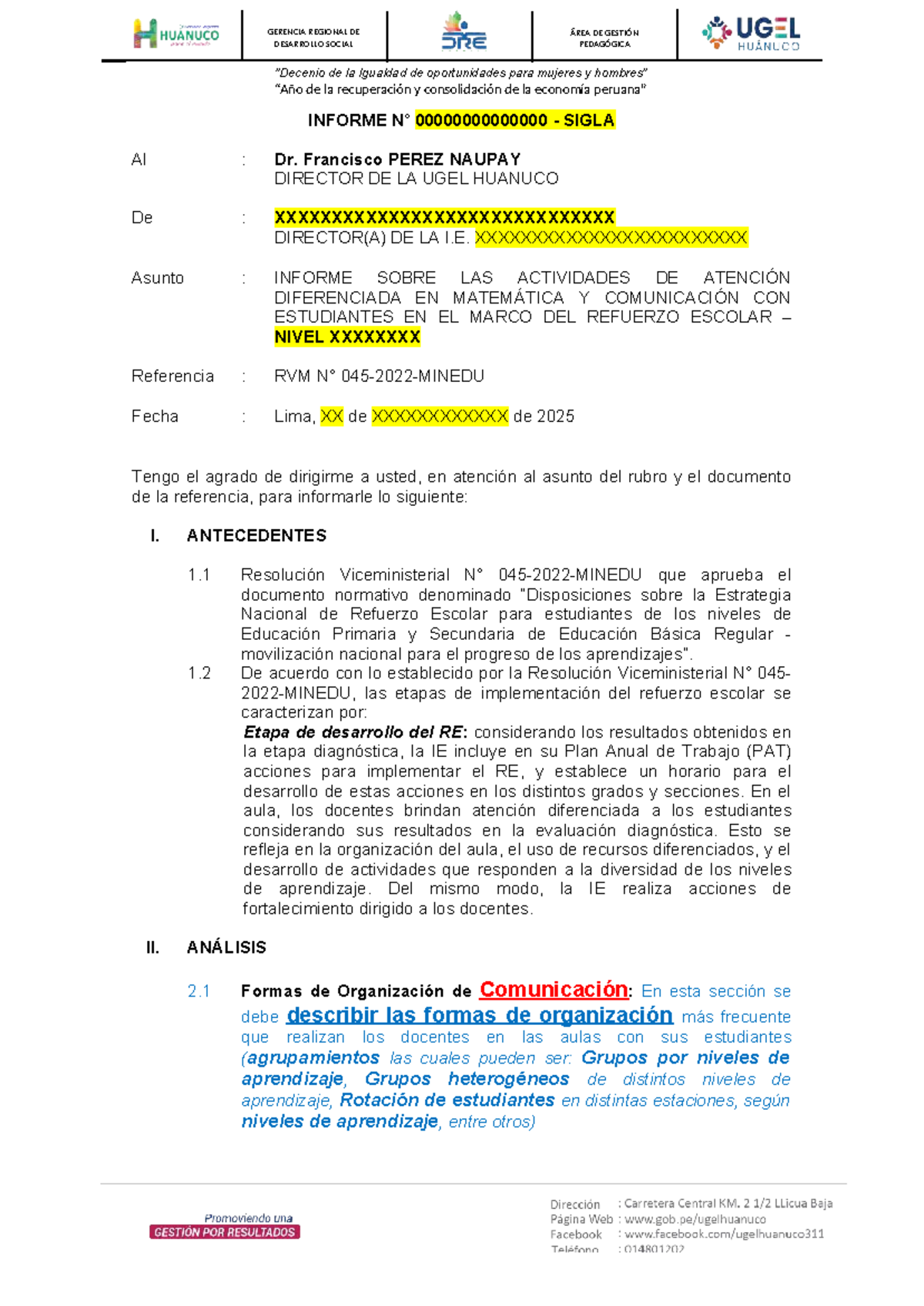 Informe sobre Atención Diferenciada en Refuerzo Escolar E2 - Studocu