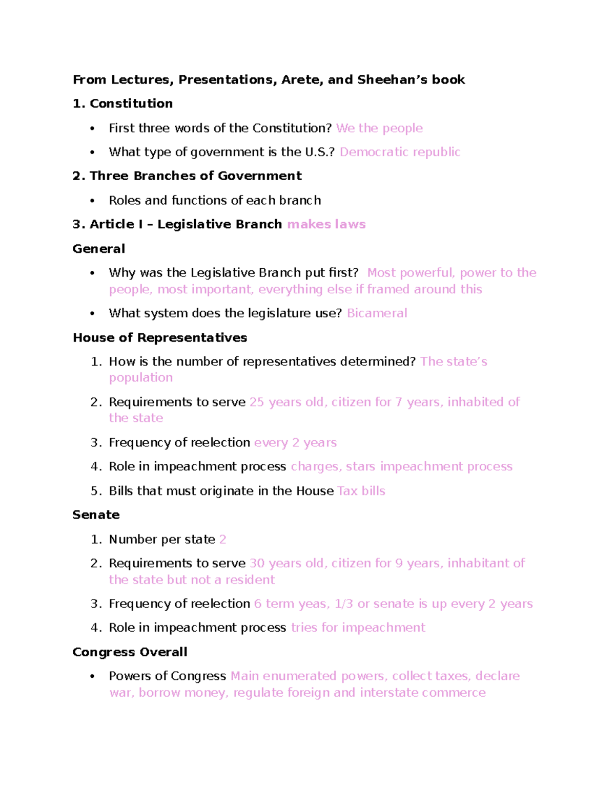 Constitutional Lecture Notes: Articles VI-VII Overview & Key Concepts ...