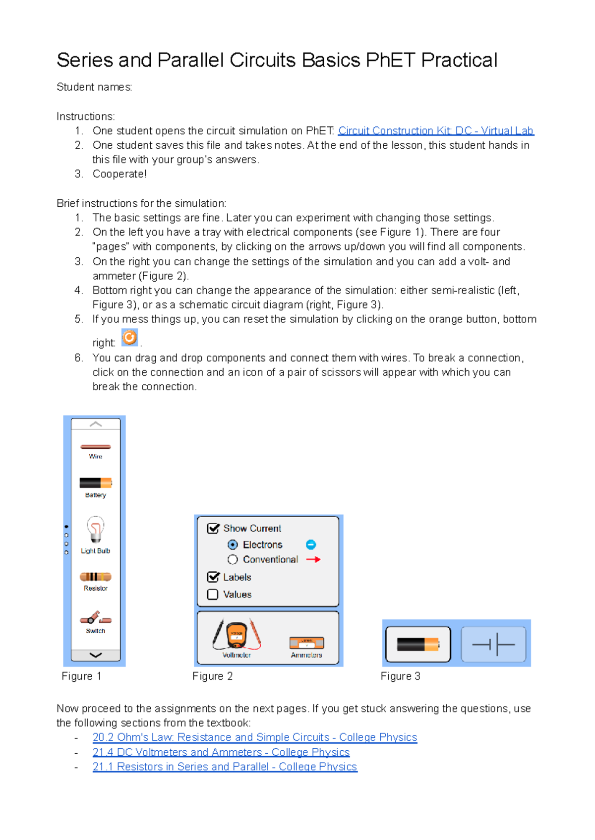 Ph ET Practical: Exploring Series & Parallel Circuits in DC - Studeersnel