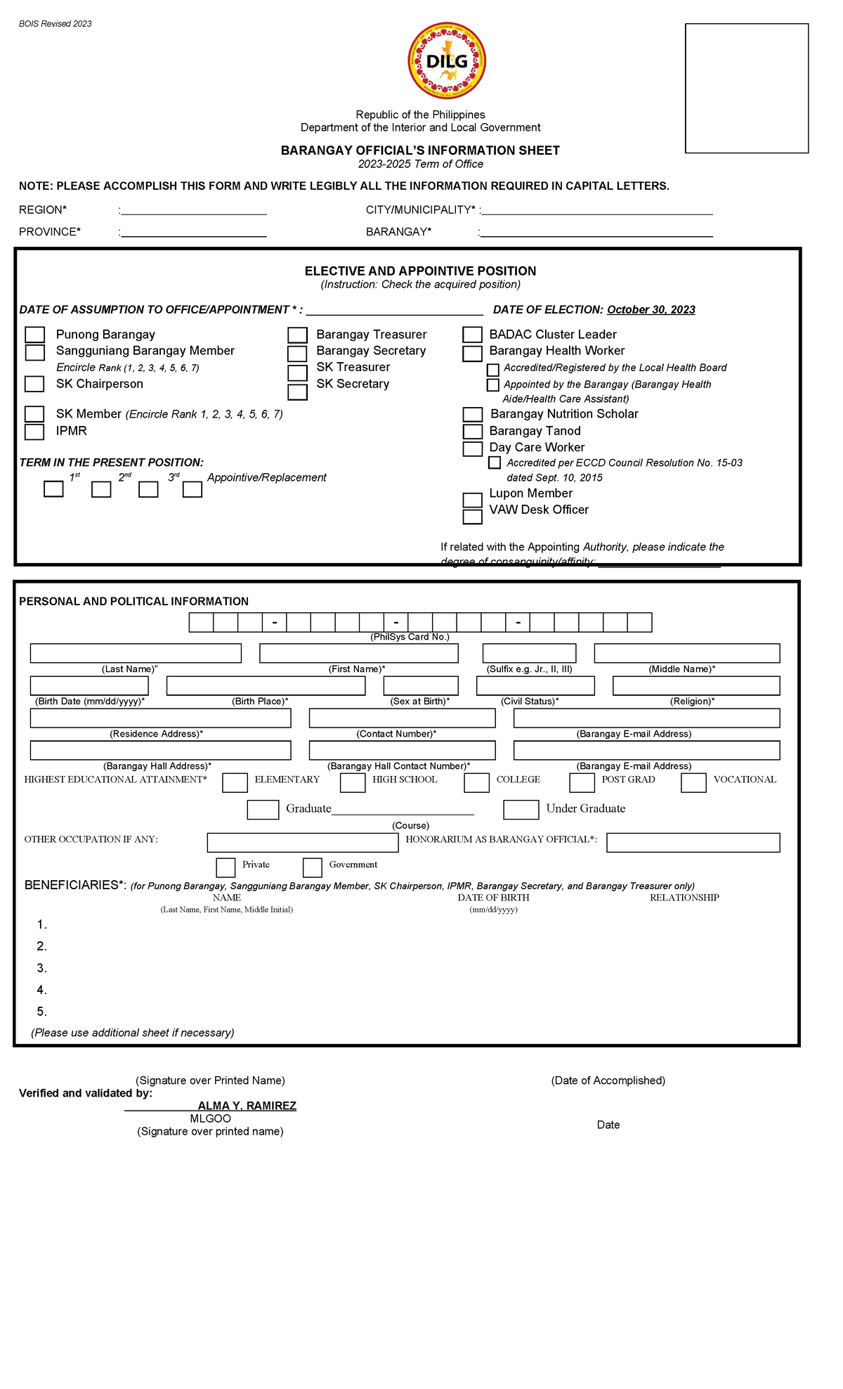 A BOIS Form Revised 2023 A4 - (PhilSys Card No.) (Last Name)” (First ...