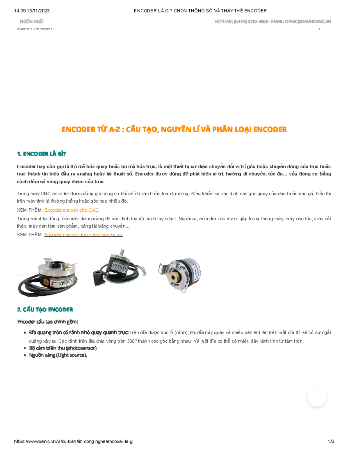 Encoder - Tài liệu học tập về Cấu tạo và Nguyên lý Hoạt động - Studocu