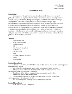 Gel electrophoresis lab report - Aislynn George Kyra Dones Soria Bailey ...