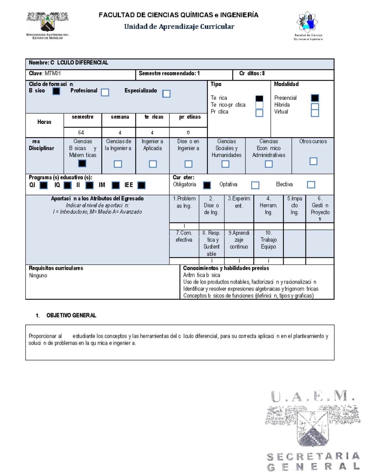 MTM01 - Znxn - Unidad de Aprendizaje Curricular Nombre: CÁLCULO ...
