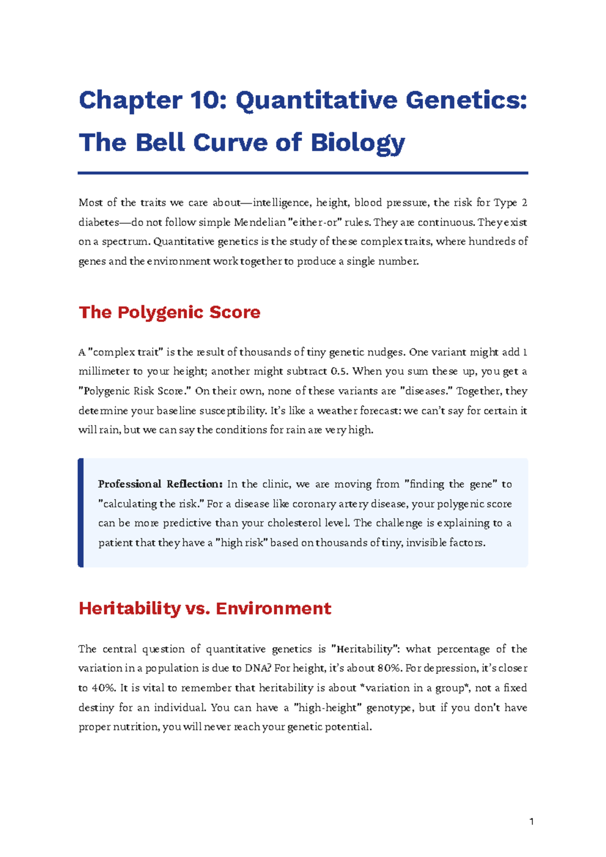 Chapter 10: Quantitative Genetics & Polygenic Scores (ABcao 2yw T6w ...