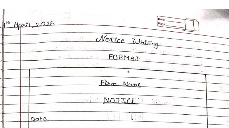 ABC School Notice Writing & Article Drafts - 2025 - Studocu