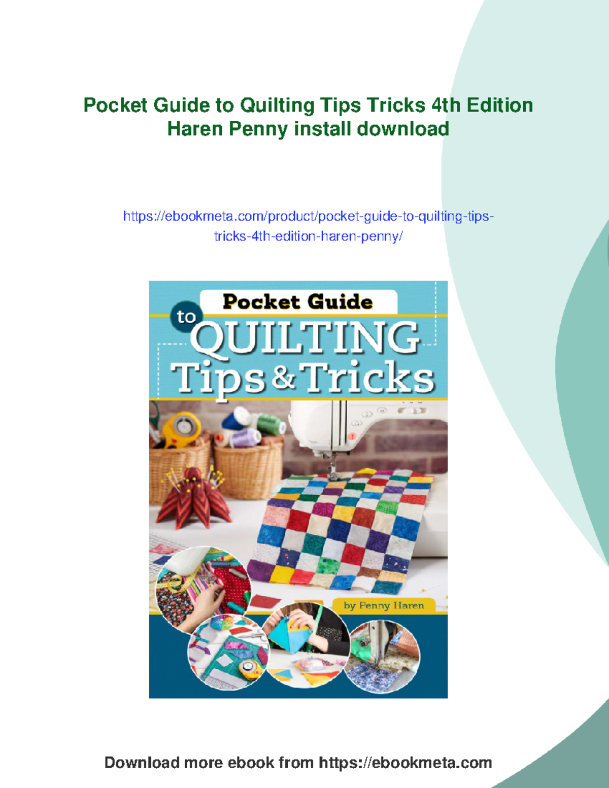 Pocket Guide to Quilting Tips & Tricks - 4th Edition by Penny Haren ...