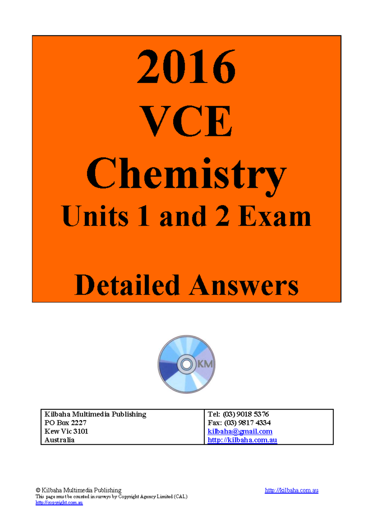 2016 VCE Chemistry Units 1 & 2 Exam Detailed Answers by Kilbaha ...