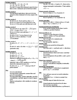 MA1100 Midterm Cheatsheet: Proof Techniques and Real Number Properties ...