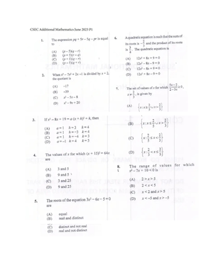 Jan 2025 Math CSEC - This paper consist of past csec papers - TEST CODE ...