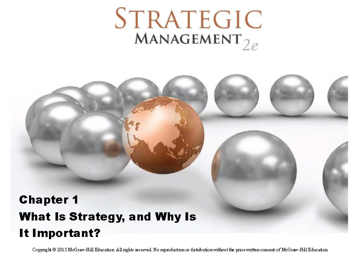 Chapter 1: Understanding Strategy and Its Importance (MGT 101) - Studocu