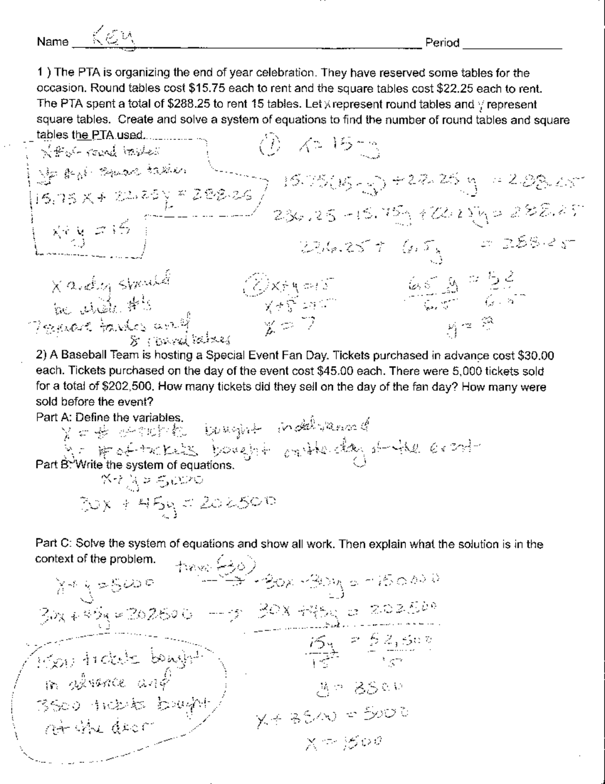 Modeling Systems KEY - PTA Celebration & Baseball Event Analysis - Studocu