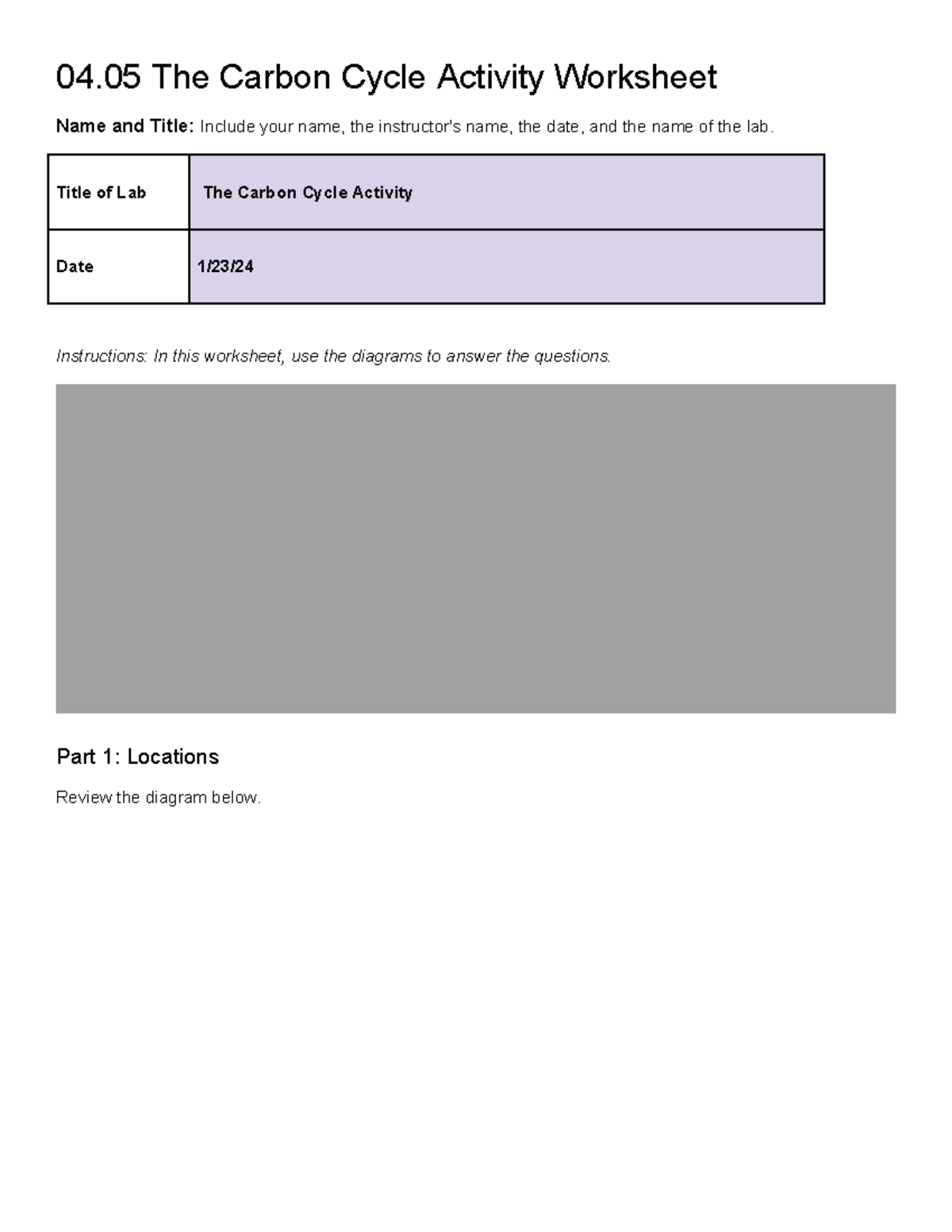 Carbon Cycle Activity Worksheet - Science 3 FLVS Flex - Studocu