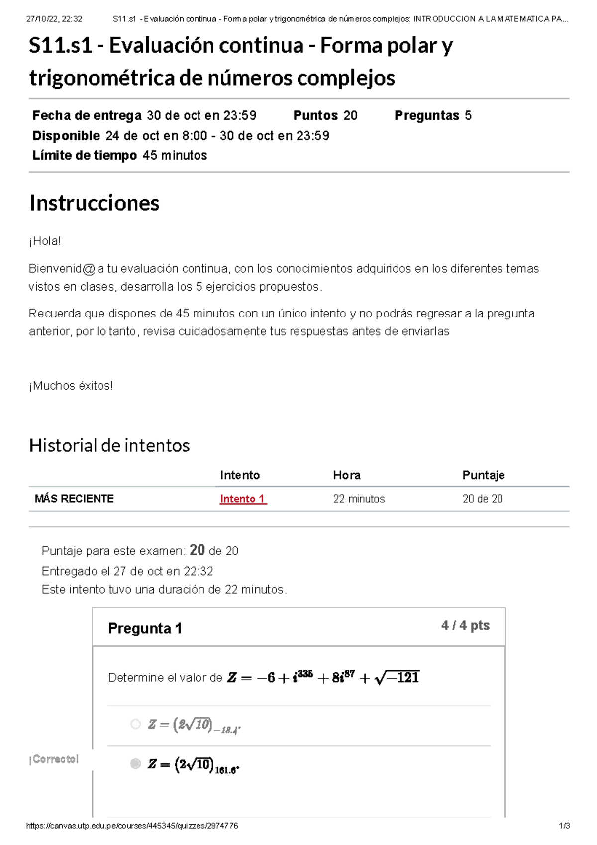 S11.s1 - Evaluación continua - Forma polar y trigonométrica de números ...