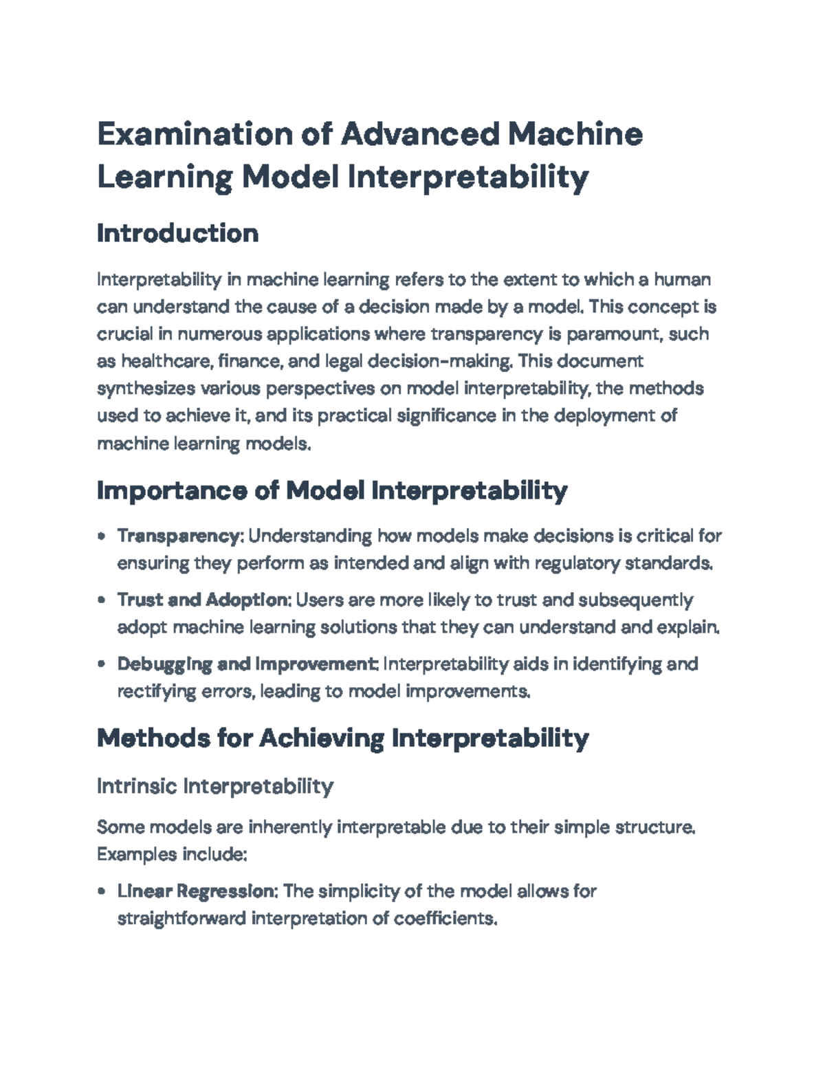 Advanced ML Model Interpretability: Importance, Methods & Challenges ...
