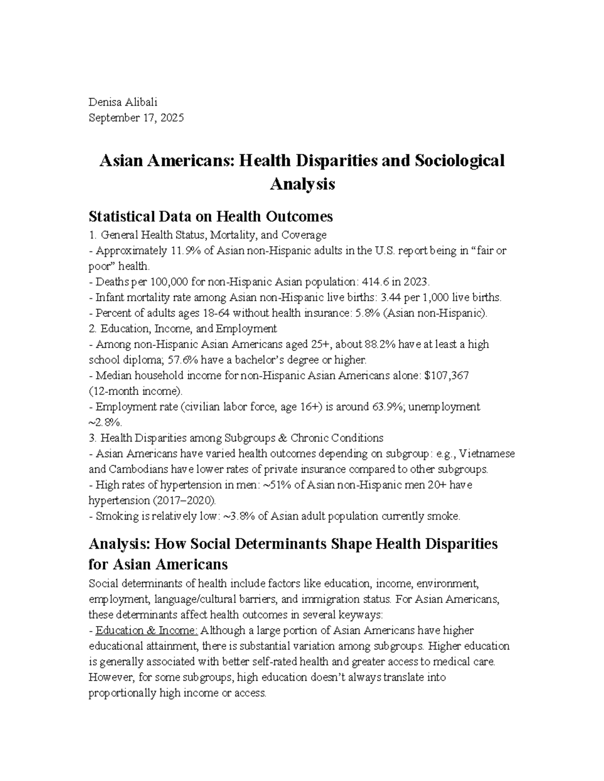 Activity 4 - Asian Americans: Health Disparities & Sociological ...