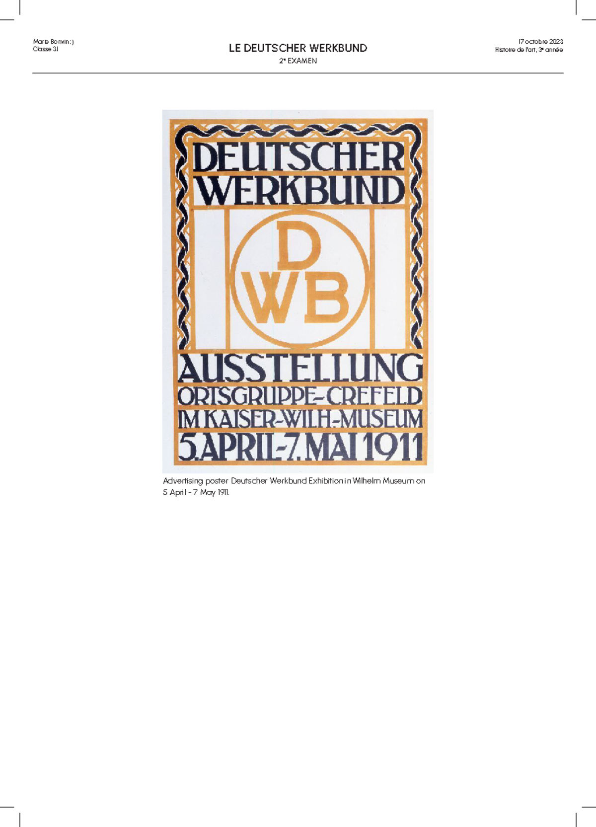 Le Deutscher Werkbund - LE DEUTSCHER WERKBUND 2 e EXAMEN Marie Bonvin ...