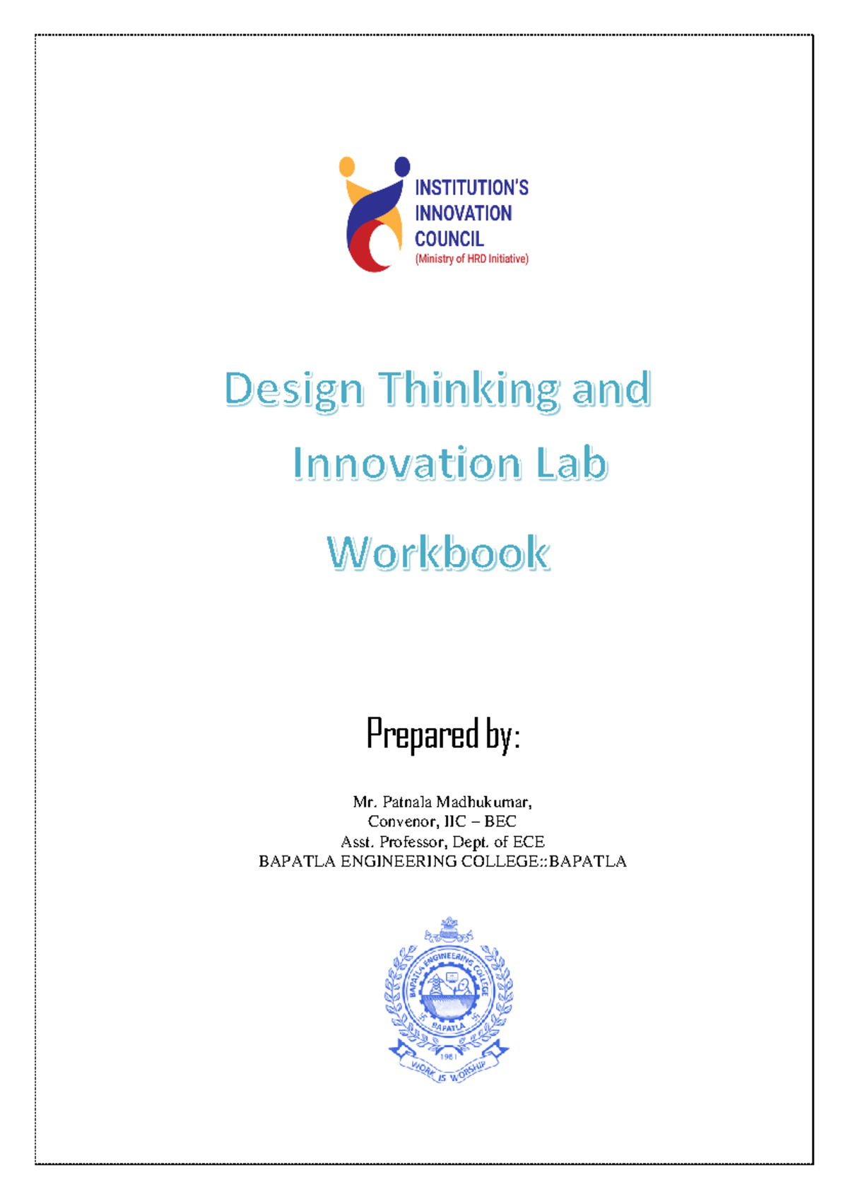DTI Workbook for Exercises: Ideation, Prototyping & Community Projects ...