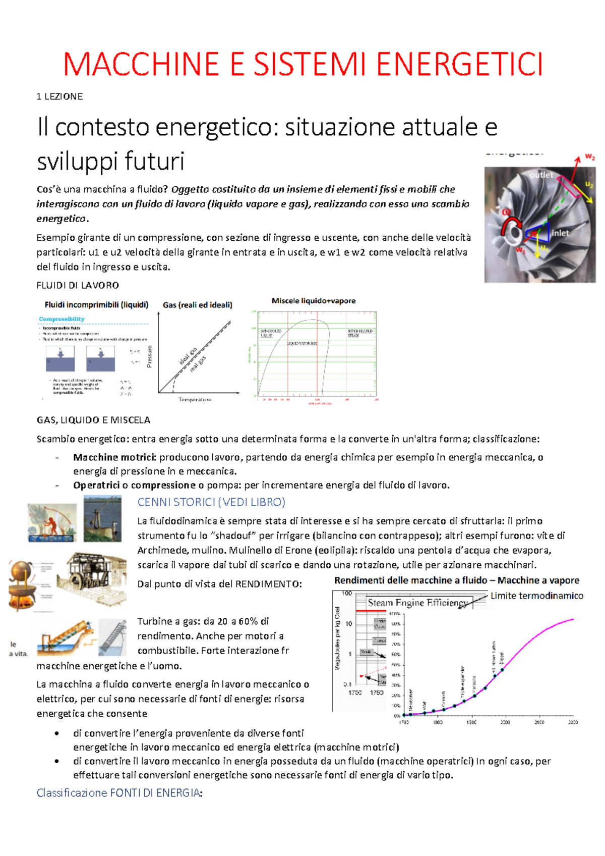 Macchine e sistemi energetici - MACCHINE E SISTEMI ENERGETICI 1 LEZIONE ...