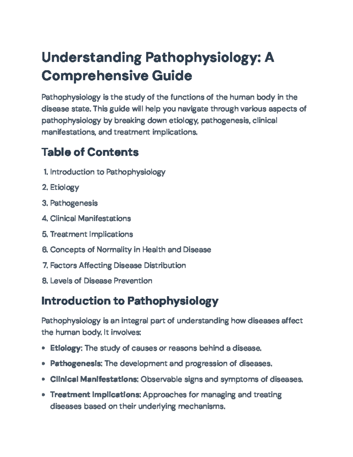 Comprehensive Guide to Pathophysiology: Understanding Disease ...